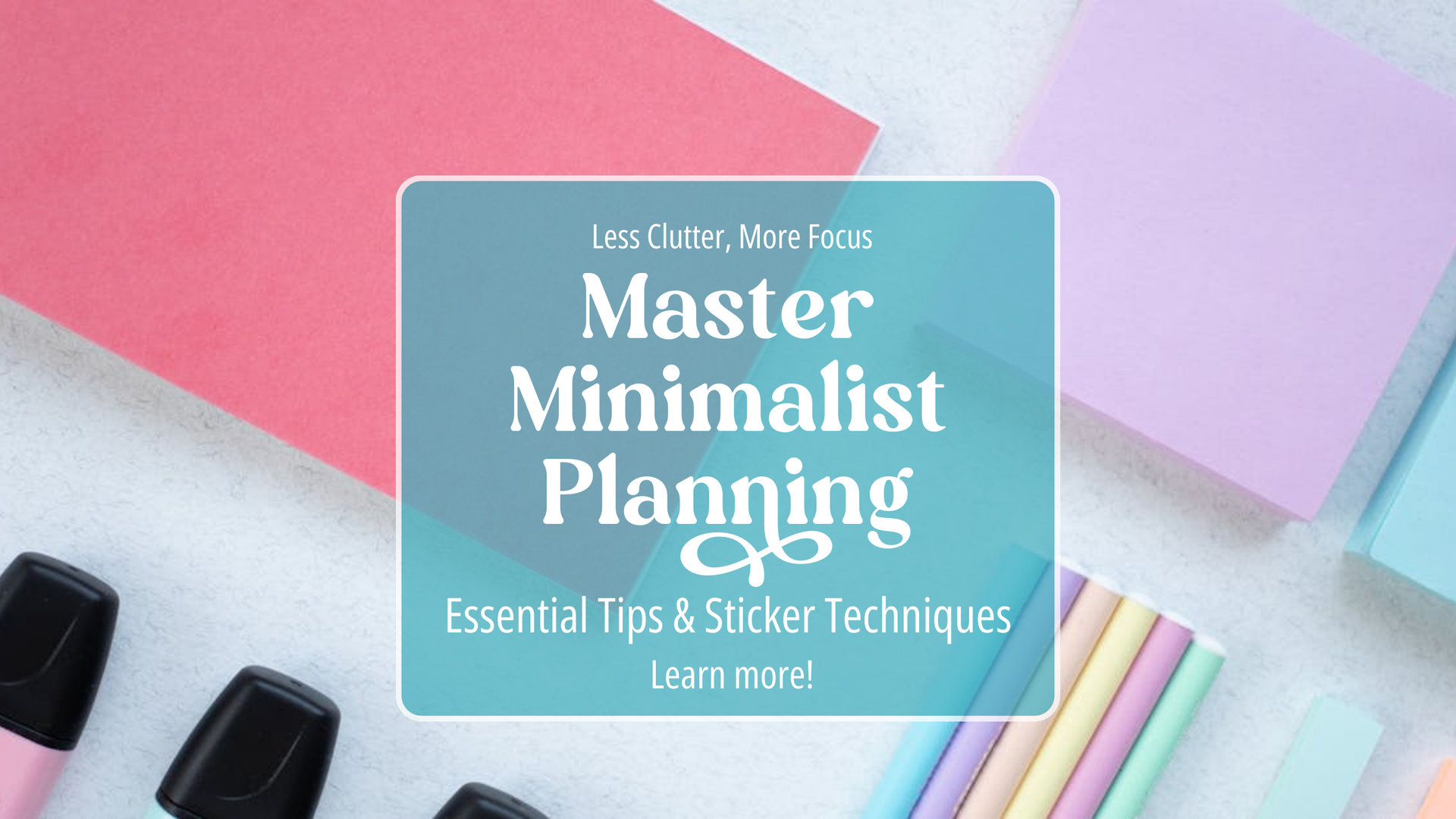 Optimize Your Planner with Minimalist Planning - Dark Moon Paper