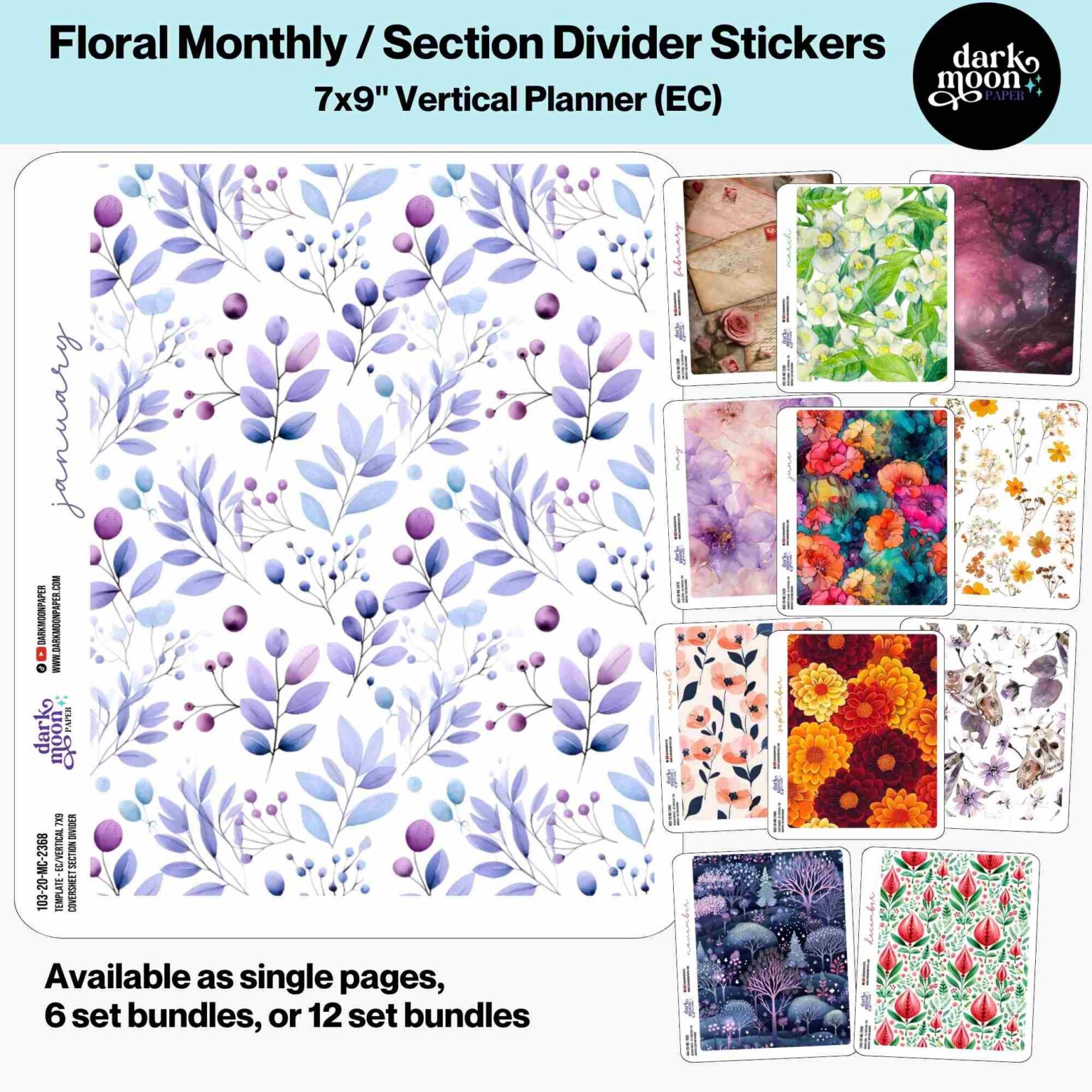 Planner Sections: A Comprehensive Guide - Dark Moon Paper